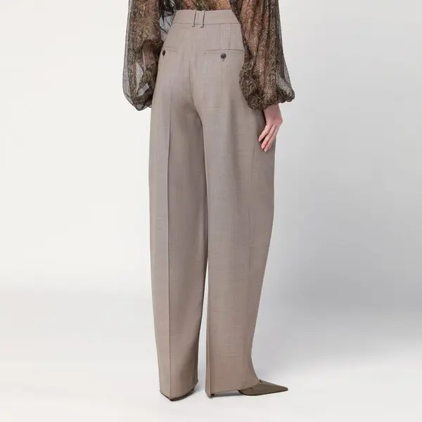 Saint Laurent Wide Wool Trousers