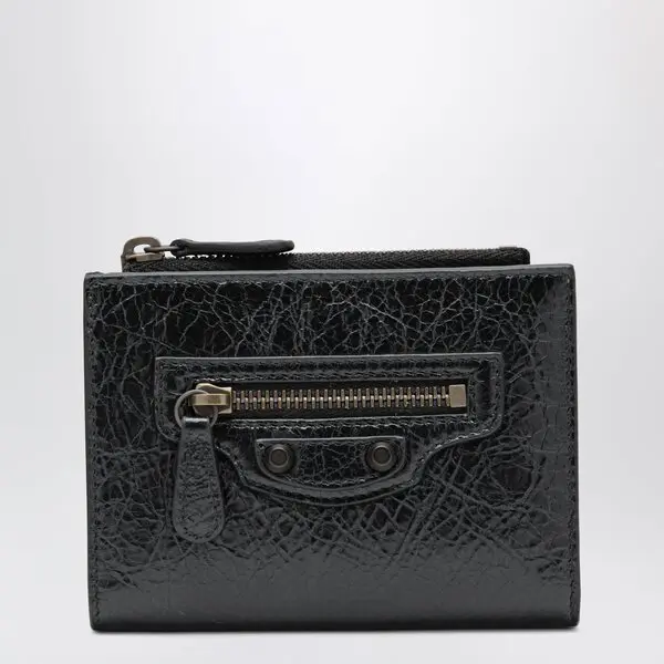 Balenciaga Le City Bi-fold Lambskin Wallet - Black