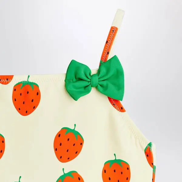 MINI RODINI Swimsuit With Strawberry Print
