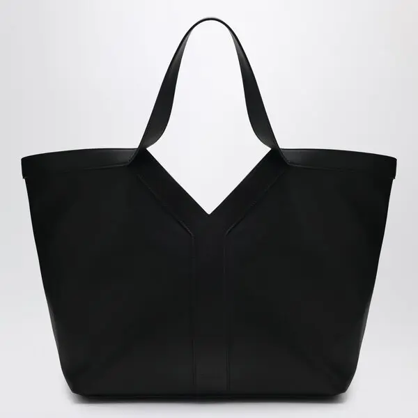Saint Laurent Y Tote Bag In Leather - Black