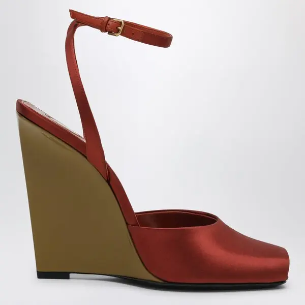 Saint Laurent Zeppe La Scandale Wedges - Brown