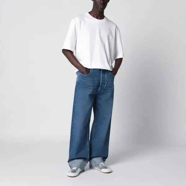 Bottega Veneta Wide-leg Jeans With Cuffed Hem