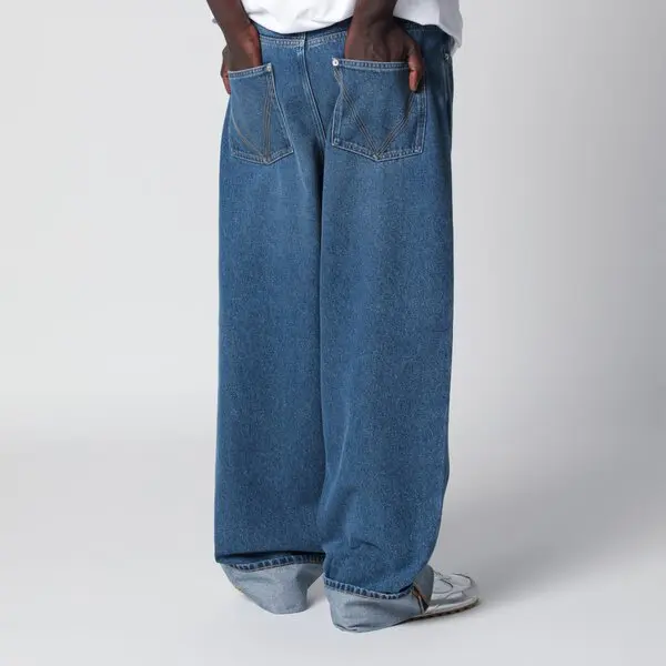 Bottega Veneta Wide-leg Jeans With Cuffed Hem