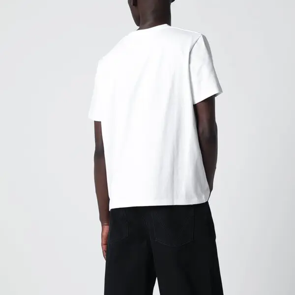 Saint Laurent Small Fit De Cotton T-shirt - White