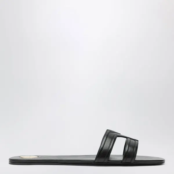 Saint Laurent Mabrouka Leather Sandals - Black