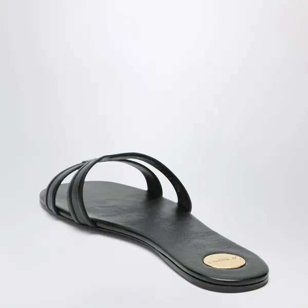 Saint Laurent Mabrouka Leather Sandals - Black