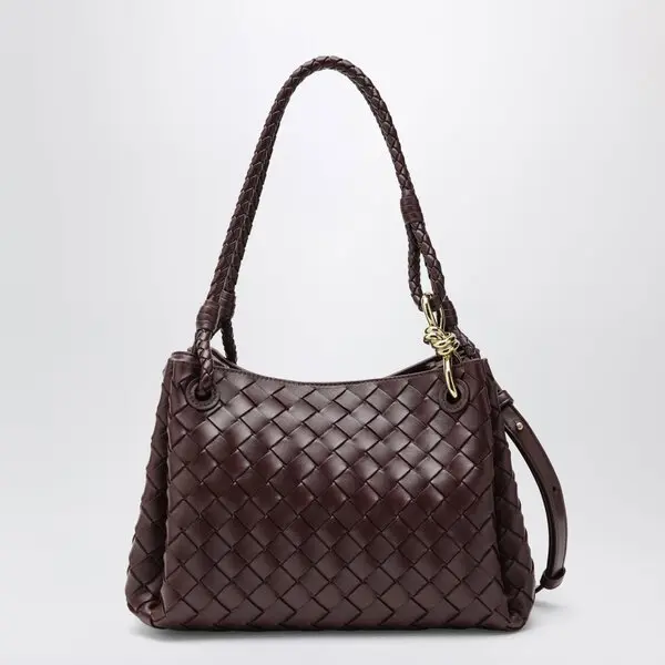 Bottega Veneta Medium Leather Shoulder Bag - Burgundy