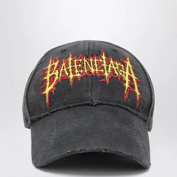 Balenciaga Sacré Caur Cotton Drill Baseball Cap - Black