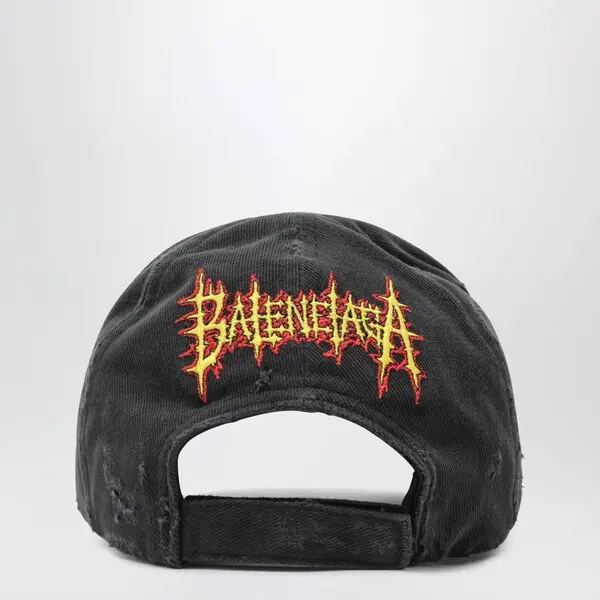 Balenciaga Sacré Caur Cotton Drill Baseball Cap - Black