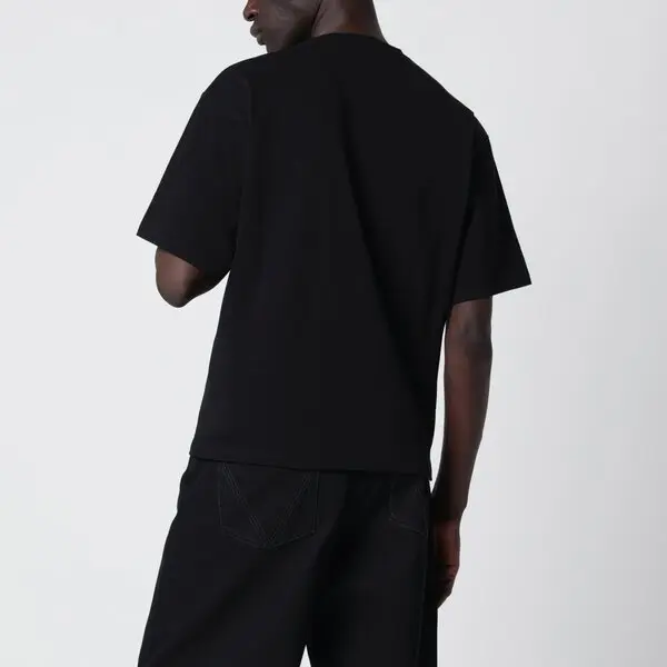 Saint Laurent Oversized Cotton T-shirt With Cassandre Logo - Black