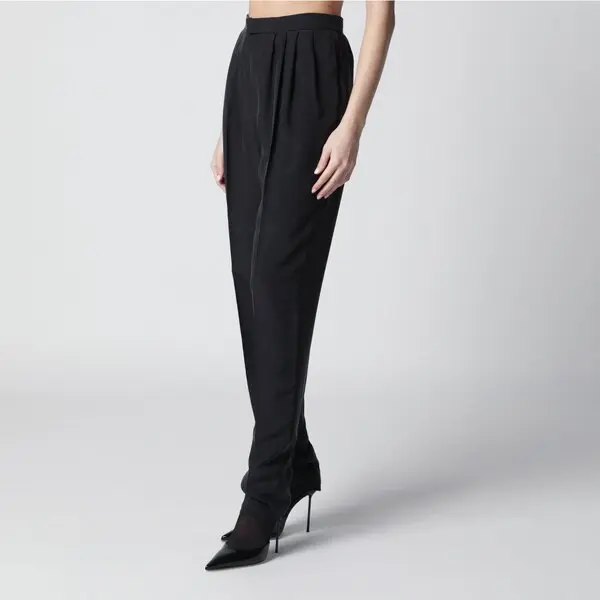 Saint Laurent Tailored Trousers In Habutai Silk