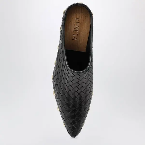 Bottega Veneta Gondola Studded Woven Leather Clogs