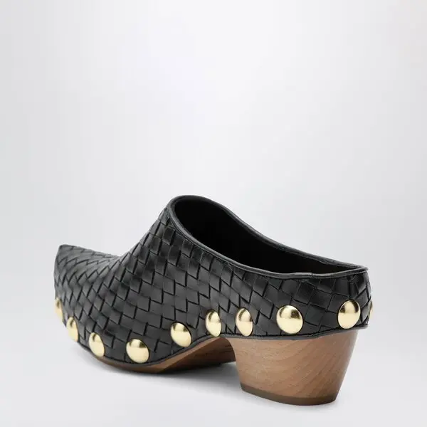 Bottega Veneta Gondola Studded Woven Leather Clogs