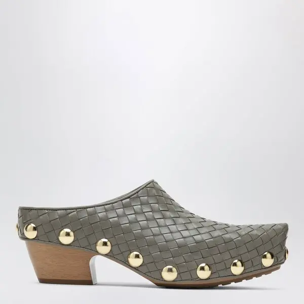 Bottega Veneta Gondola Intrecciato Leather Clogs - Green