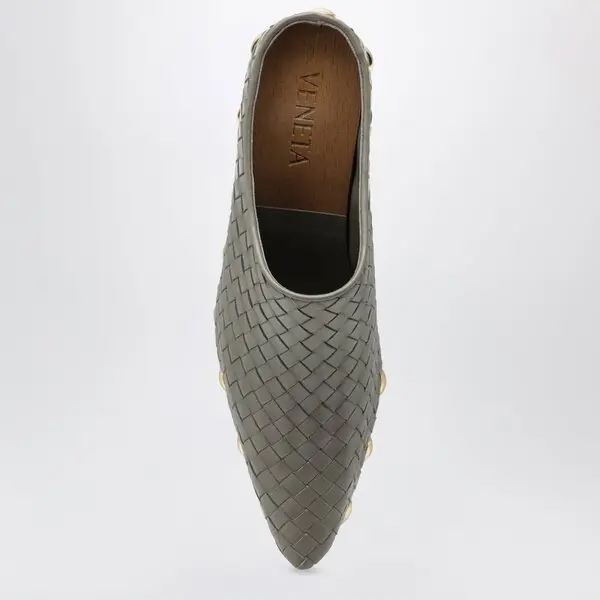Bottega Veneta Gondola Intrecciato Leather Clogs - Green