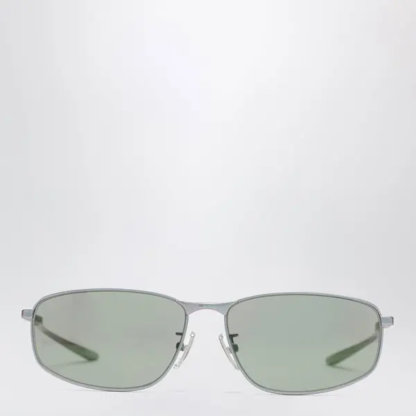 Balenciaga Rectangular Pink Metallic Sunglasses - Green