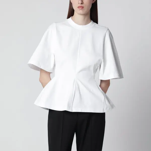 Balenciaga Shaped T-shirt In Heavy Cotton Jersey - White