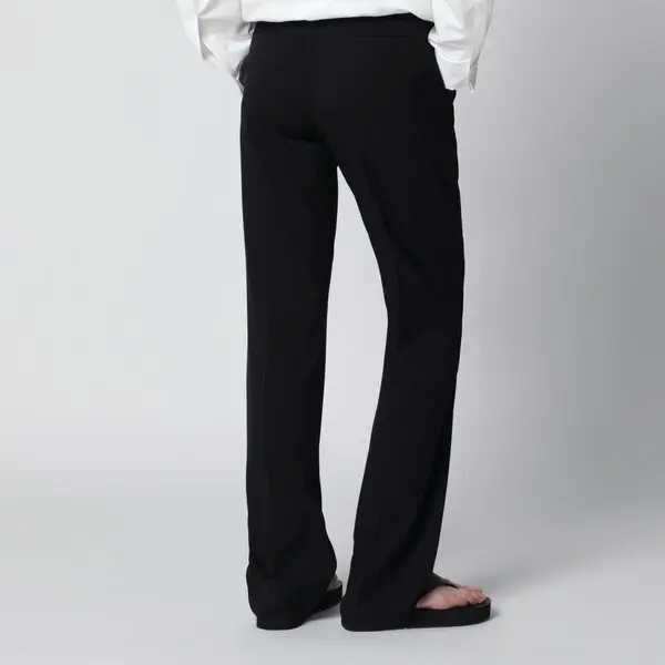 Balenciaga Slim Tailored Trousers In Stretch Wool Twill - Black