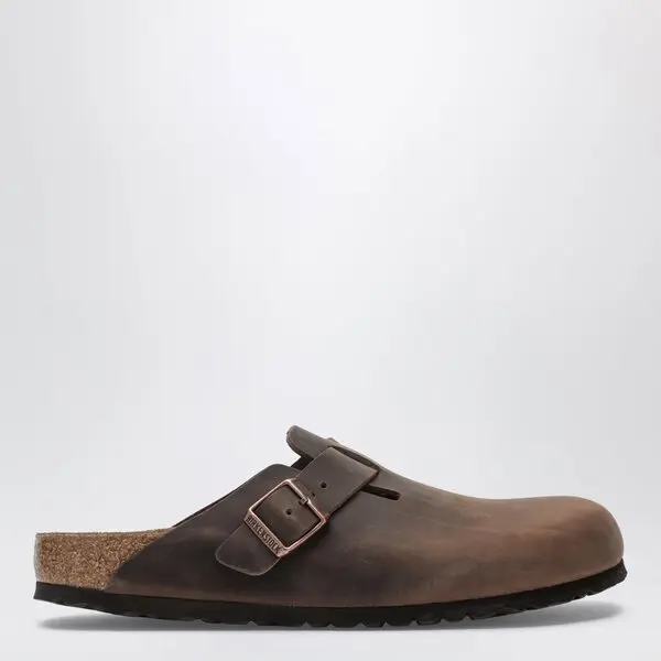 BIRKENSTOCK Habana Oiled Leather Boston Clogs By - Brown