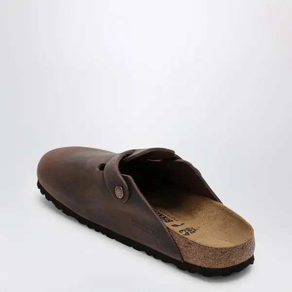 BIRKENSTOCK Habana Oiled Leather Boston Clogs - Brown