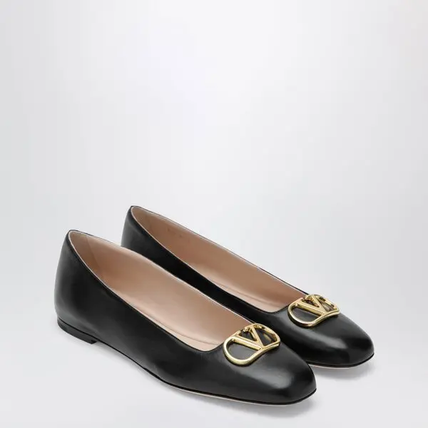 Valentino Garavani Vlogo Signature Ballerina Flats - Black