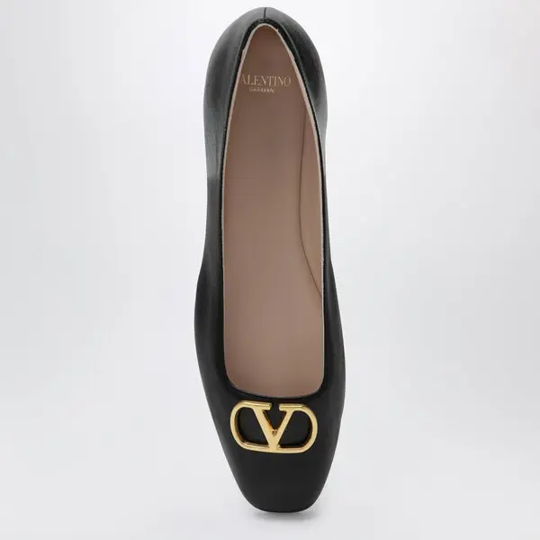 Valentino Garavani Vlogo Signature Ballerina Flats - Black