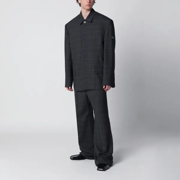 Balenciaga Check Wool Jacket