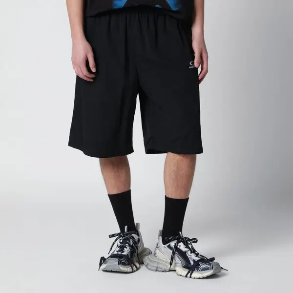 Balenciaga Bermuda Shorts In Loop Sports Icon Technical Polyamide - Black