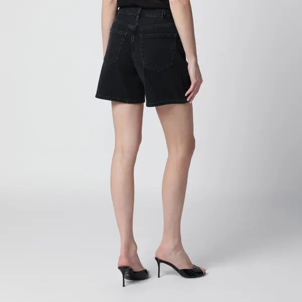ANINE BING Delaney Denim Shorts - Black