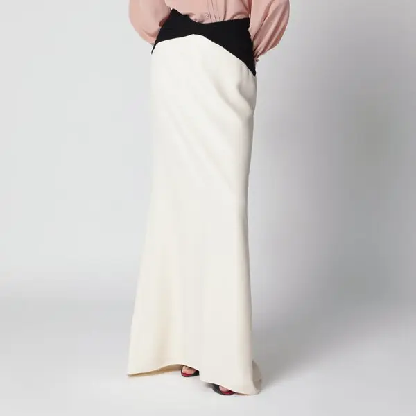 Valentino Garavani Long Silk Skirt - Beige