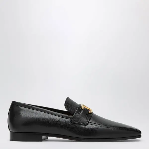 Valentino Garavani Vlogo Signature Goatskin Loafers - Black