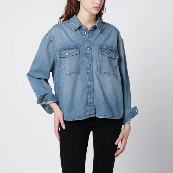 ANINE BING Paxton Denim Shirt - Light Blue