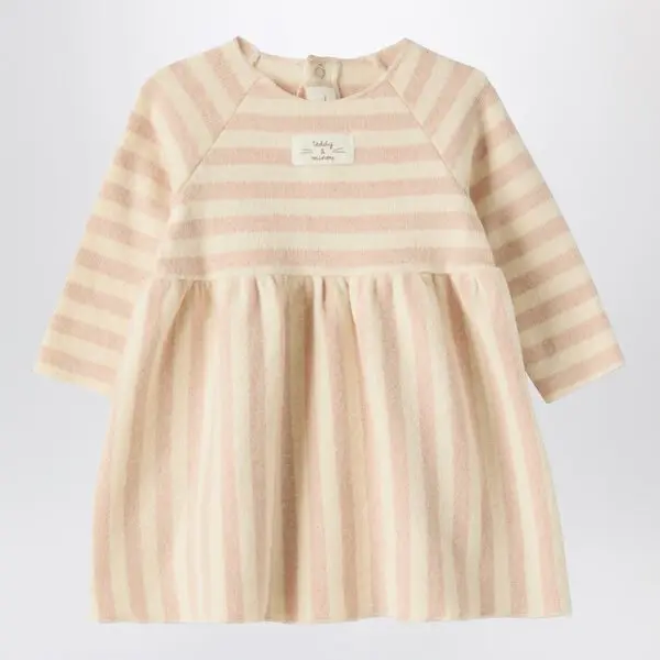 TEDDY & MINOU Striped Cotton-blend Dress - Pink