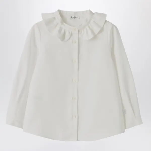 IL GUFO Ruffled Collar Shirt - White