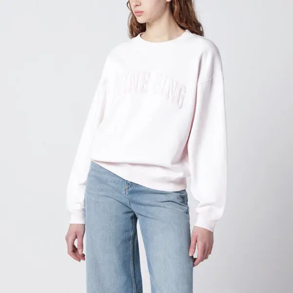 ANINE BING Spencer Mélange Cotton Sweatshirt - Pink
