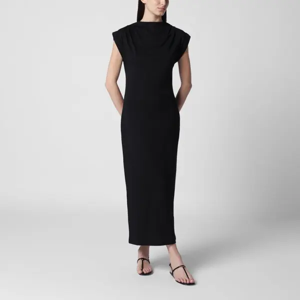 ANINE BING Alix Cotton-blend Dress - Black