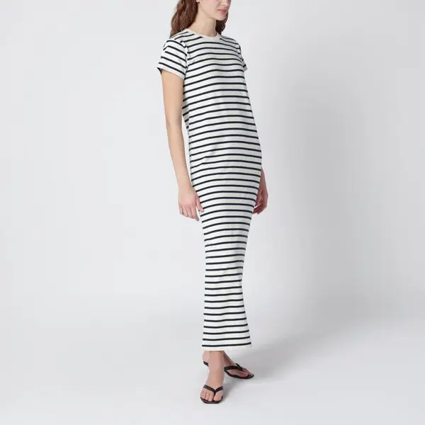 ANINE BING Wynne Striped Maxi Cotton Dress - Blue