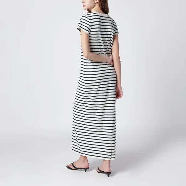 ANINE BING Wynne Striped Cotton Maxi Dress - Blue