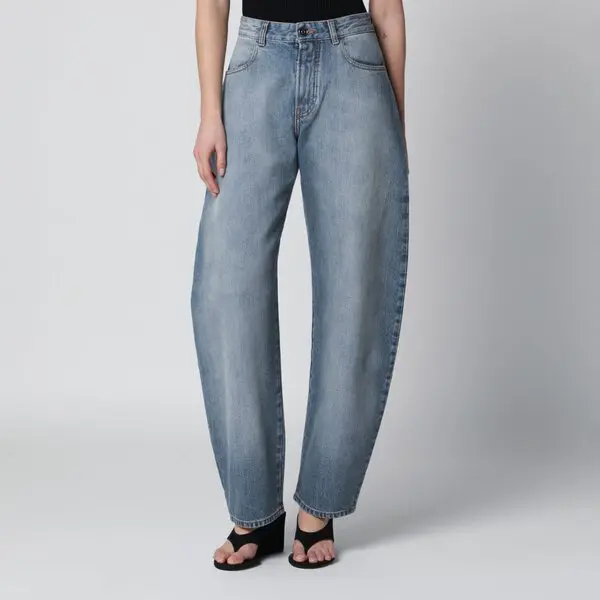 Alaïa Low-rise Curved-leg Jeans - Blue