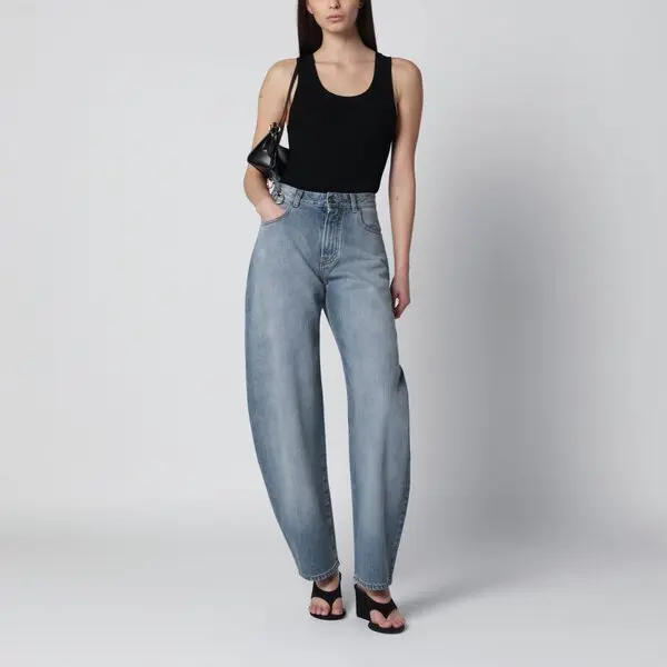 Alaïa Low-rise Curved-leg Jeans - Blue