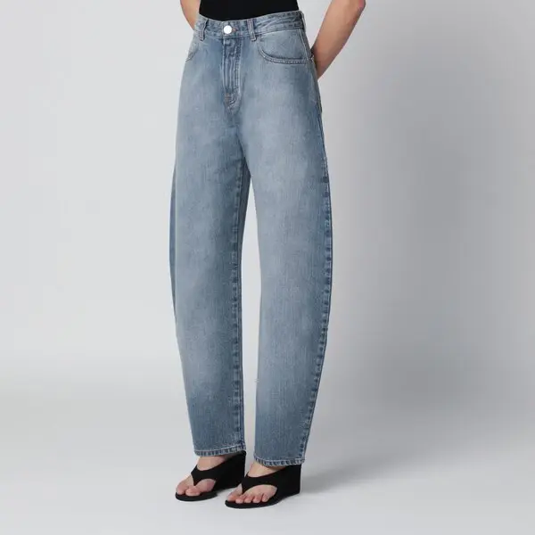 Alaïa Low-rise Curved-leg Jeans - Blue