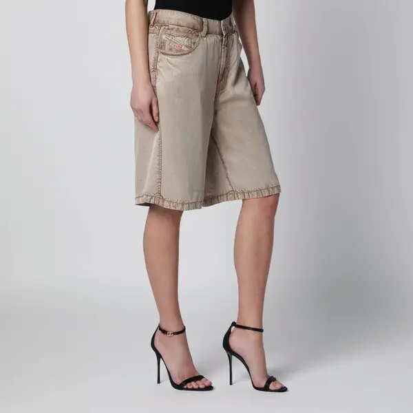 DIESEL® Viscose Bermuda Shorts - Beige