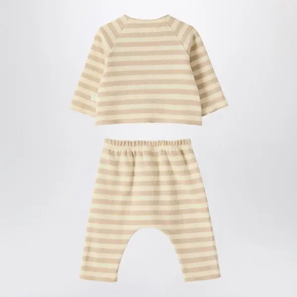 TEDDY & MINOU Striped Knit Two-piece Set - Beige