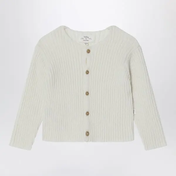 TEDDY & MINOU Milk- Wool-blend Cardigan - White