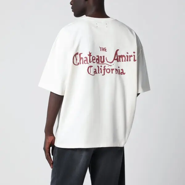 Amiri Chateau California Ivory Cotton T-shirt