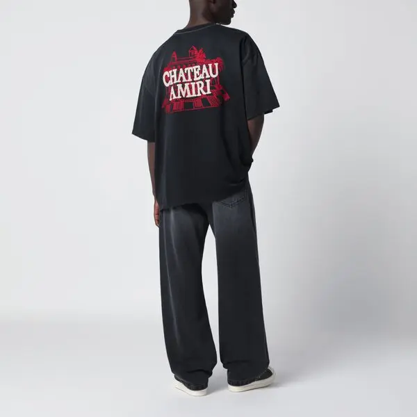 Amiri T-shirt With Chateau Logo - Black