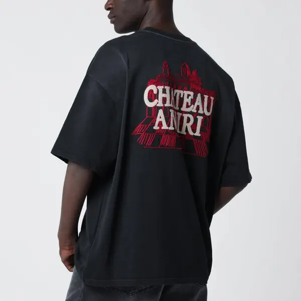 Amiri T-shirt With Chateau Logo - Black