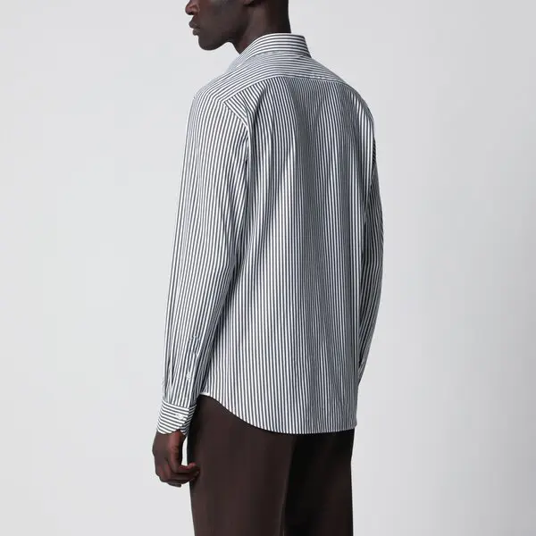 XACUS White Active Striped Tailor Fit Shirt