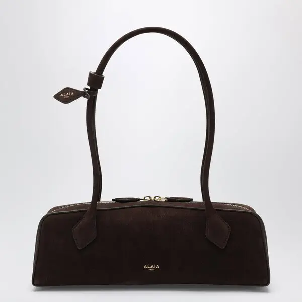 Alaïa Le Teckel Medium Bag In Calfskin Nubuck - Brown