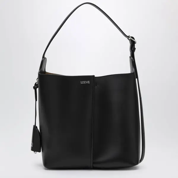 Loewe Medium Bilbao Bucket Bag In Smooth Calfskin Leather - Black